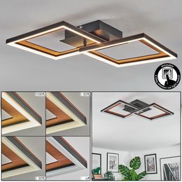 hofstein Binor Deckenleuchte LED Naturfarben, Schwarz, 1-flammig