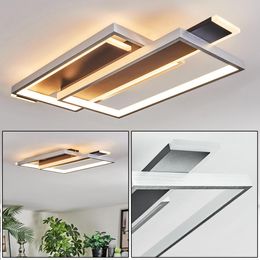 hofstein Olian Deckenleuchte LED Schwarz, Silber, 1-flammig