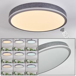 hofstein Salmi Deckenpanel LED Grau, Silber, 1-flammig, Fernbedienung
