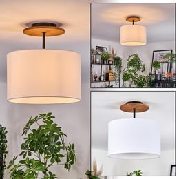 hofstein Bassagoda Deckenleuchte 35 cm Naturfarben, Schwarz, 1-flammig