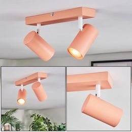 hofstein Javel Deckenleuchte Rosa, Weiß, 2-flammig
