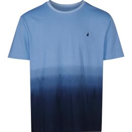 Herren Freizeitshirt mit Farbverlauf rundum mittelblau Größe 44/46