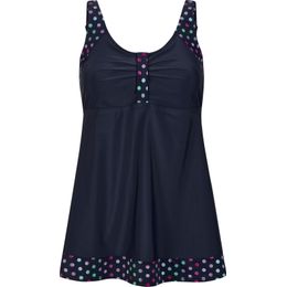 feel good Damen Tankini-Top marine-magenta-bedruckt, Gr&ouml;&szlig;e 40B