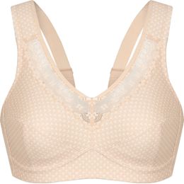 SuSa Damen Entlastungs-BH ohne B&uuml;gel elfenbein-bedruckt, Gr&ouml;&szlig;e 80B