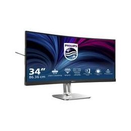 Philips 34B2U5600C, LED-Monitor 86.4 cm (34 Zoll), dunkelgrau/silber, WQHD, VA, Curved, SmartKVM, USB-Hub, 120Hz Panel