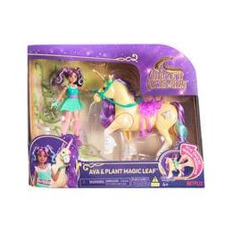 Spin Master Unicorn Academy - Ava und Pflanzen-Magie Leaf, Spielfigur mit echter M&auml;hne und Schweif sowie magischer Leuchtfunktion