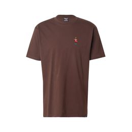 Iriedaily T-Shirt 'Nutcrax' Herren Gr&ouml;&szlig;e XS dunkelbraun / hellgr&uuml;n / rot / schwarz