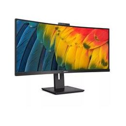 Philips 34B1U5600CH, LED-Monitor 86.4 cm (34 Zoll), schwarz, WQHD, VA, Curved, KVM-Switch, USB-C, USB-Hub, 120Hz Panel