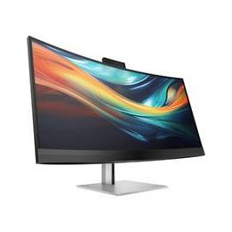 HP S7 Pro 740pm Konferenzmonitor, LED-Monitor 100.8 cm (39.7 Zoll), schwarz/silber, WUHD, IPS, Curved, USB-C/Thunderbold 3
