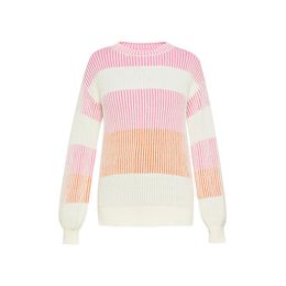 Sanika Pullover Damen Gr&ouml;&szlig;e M orange / rosa / wei&szlig;