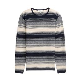Tom Tailor Pullover Herren Größe M dunkelblau / wollweiß