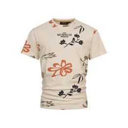 INDICODE JEANS T-Shirt 'Asbjorn' Herren Gr&ouml;&szlig;e L creme / cognac / oliv / schwarz