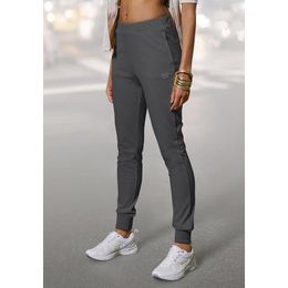 French Connection Loungepants grau Gr. 32/34 f&uuml;r Damen. Mit Logostickerei. Figurbetont. Nachhaltig.
