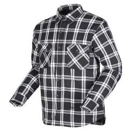 Modeka Colden Motorradhemd schwarz / wei&szlig; Herren 2XL