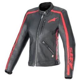 Alpinestars Stella Dyno Lederjacke schwarz / rot S