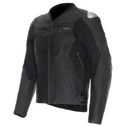 Dainese Racing 5 Perf Lederjacke Schwarz / Schwarz 50