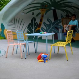 casa.pro Kindersitzgruppe Etroubles 4-tlg. Stahl Mehrfarbig