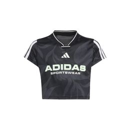 adidas Sportswear Sportshirt 'Hot' M&auml;dchen Gr&ouml;&szlig;e 128 anthrazit / apfel / schwarz / wei&szlig;