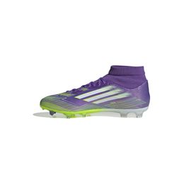 adidas Performance Soccer Cleats 'F50 League' male size 48.5/49 Light green / Dark purple / Off white