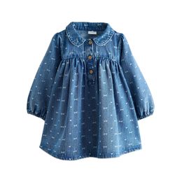 next Kleid M&auml;dchen Gr&ouml;&szlig;e 104 blue denim / wei&szlig;