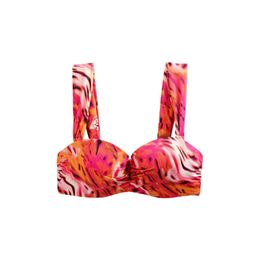 next Bikinitop Damen Gr&ouml;&szlig;e 70 orange / pink / schwarz / wei&szlig;