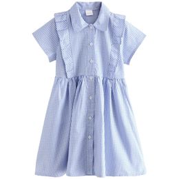 next Kleid M&auml;dchen Gr&ouml;&szlig;e 134 hellblau / wei&szlig;