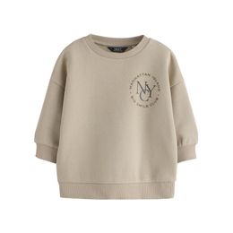 next Sweatshirt Jungen Gr&ouml;&szlig;e 86 taupe / schwarz