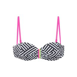 Buffalo Bikinitop Damen Gr&ouml;&szlig;e 80 neongelb / pink / schwarz / wei&szlig;