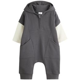 next Overall Jungen Gr&ouml;&szlig;e 68 grau / wei&szlig;