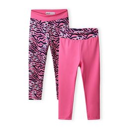 MINOTI Leggings M&auml;dchen Gr&ouml;&szlig;e 146/152 pink / schwarz