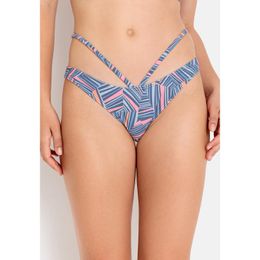 LSCN BY LASCANA Bikini-Hose »Lisa«, mit seitlichen Hüft-Straps blau bedruckt 36 - N-Gr N-Gr 36 Grafischer Alloverdruck