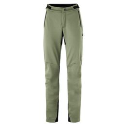 Gonso Fahrradhose »Trail Pants Softshell W« Radhose mit hohe Wärmeisolation. Wasserabweisend und strapazierfähig. schilfgrün 40 - Normalgrößen...