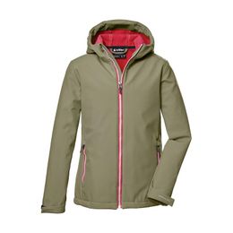 Killtec Softshelljacke &raquo;KOS 358 GRLS SFTSHLL JCKT&laquo; Wind- und wasserabweisend, PFAS-frei impr&auml;gniert olivgr&uuml;n 116 116 M&auml;dchen Softshelljacke mit Kapuze