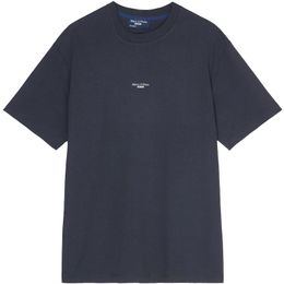 Marc O'Polo MARC O'POLO DENIM T-Shirt mit Labeling vorne mittig dunkelblau XXL XXL Kurzarm-Design, ideal für warme Tage
