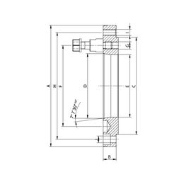 R&ouml;hm R&Ouml;HM Flutterflansch KP ISO K5/702-3 ZA125 LKR140 6XM10 FD79,6 (183024)