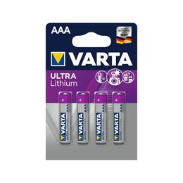 Batterie PROFESSIONAL Lithium AAA 4er Bli ; Varta (4008496680436)