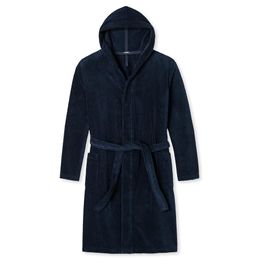 Schiesser Long Bathrobe ' Essentials ' female Blue size L