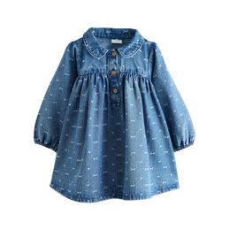 next Kleid M&auml;dchen Gr&ouml;&szlig;e 104 blue denim / wei&szlig;
