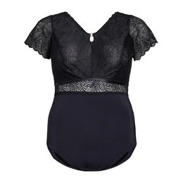 Devoted by Zizzi Shirtbody Damen Gr&ouml;&szlig;e 10XL schwarz
