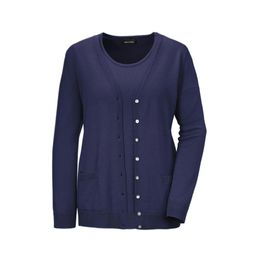 GOLDNER Set: Strickjacke und Pullover Damen Gr&ouml;&szlig;e L hellblau