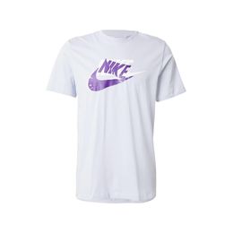 Nike Sportswear T-Shirt 'FUTURA' Herren Größe XL hellgrau / lila / weiß