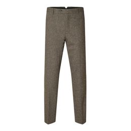 Selected Pleated Pants 'REED' male Brown size 52