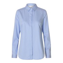 Selected Bluse 'ROMIE' Damen Gr&ouml;&szlig;e XXXL hellblau / wei&szlig;
