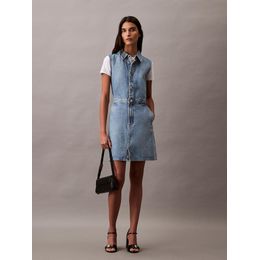 Calvin Klein Jeans Kleid Damen Gr&ouml;&szlig;e 36 blue denim Winterkleid