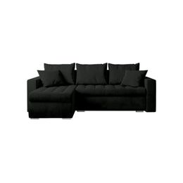 Ecksofa mit Schlaffunktion Luis schwarz Ma&szlig;e (cm): B: 238 H: 85 Sofas > Sofas nach Material > Stoffsofas &raquo; Sofa DE
