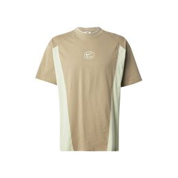 Nike Sportswear T-Shirt 'AIR' Herren Größe L khaki / naturweiß