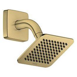 Hansgrohe AXOR Citterio C Duschkopf 28810950 1 Strahlart wassersparend mit Brausearm, 120x120mm, brushed brass
