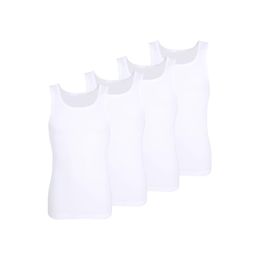 Tom Tailor Tank-Top 4Er Pack Great Falls in weiß-hell-uni | Gr.: 6
