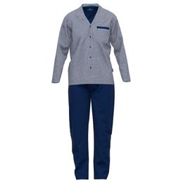 Götzburg Götzburg Pyjama Brooklyn in blau-mittel-Minimal | Gr.: 48