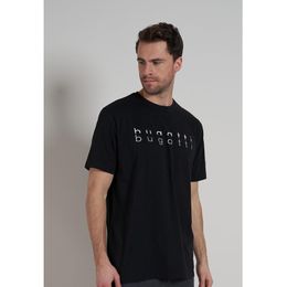 Bugatti T-Shirt Palermo in schwarz-dunkel-uni | Gr.: XL